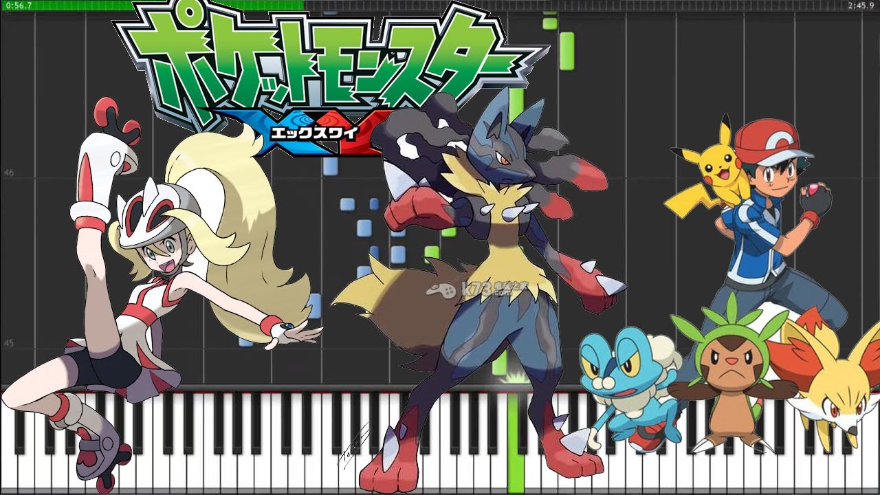 Pokémon XY Opening 2 - Synthesia Piano HD-Letra Y Midi!!! - YouTube
