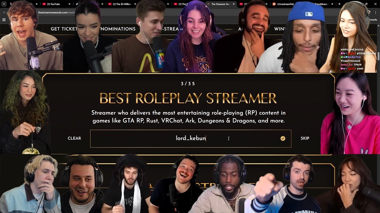 20+ Streamers Give their Opinion on Roleplay Streamer of the Year ...