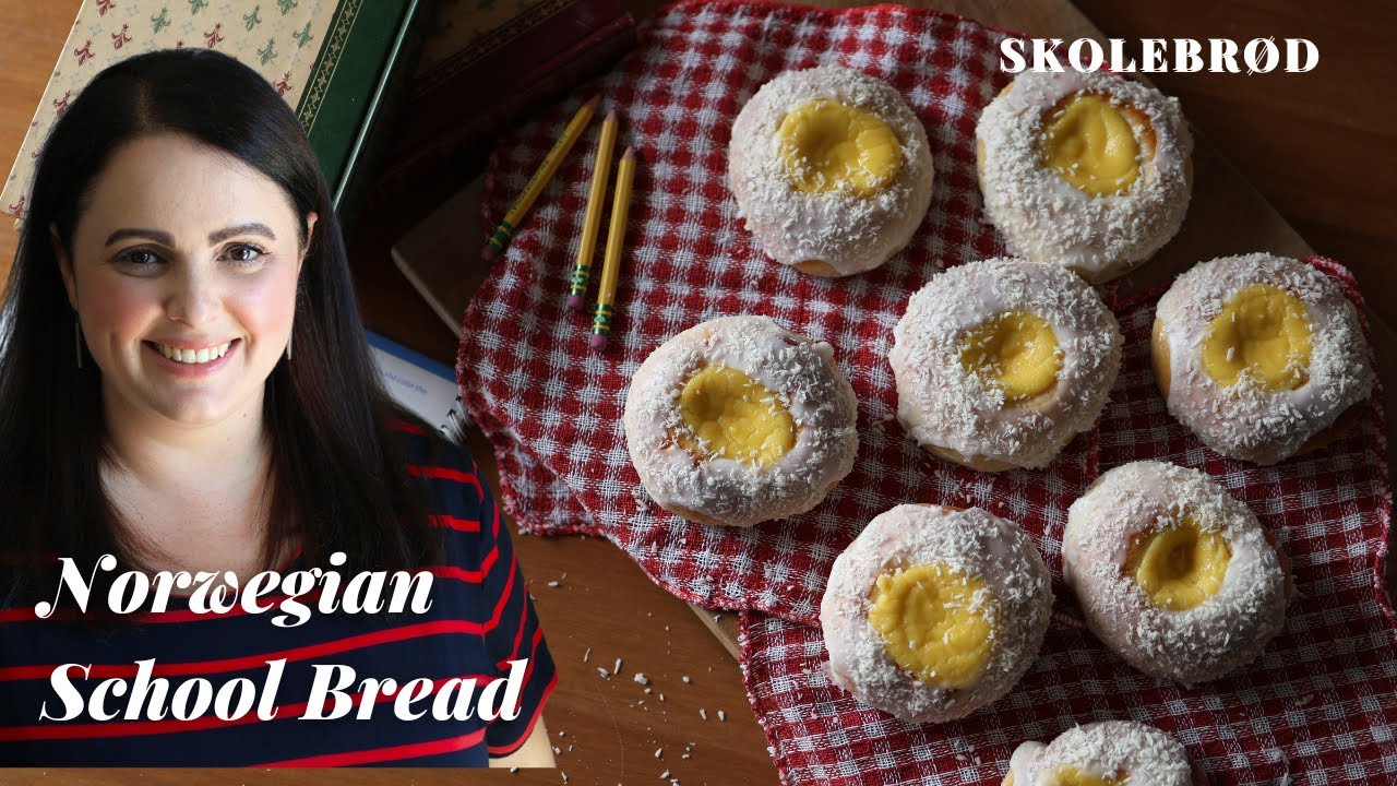 Norwegian School Bread | Skolebrød | Skoleboller | Custard & Coconut ...