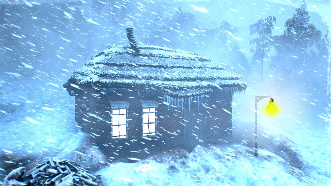Incredibly STRONG BLIZZARD for sleep 12 hours version snow storm. Wind ...