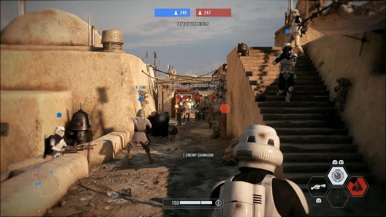 STAR WARS Battlefront II Tatooine Arcade Gameplay - YouTube