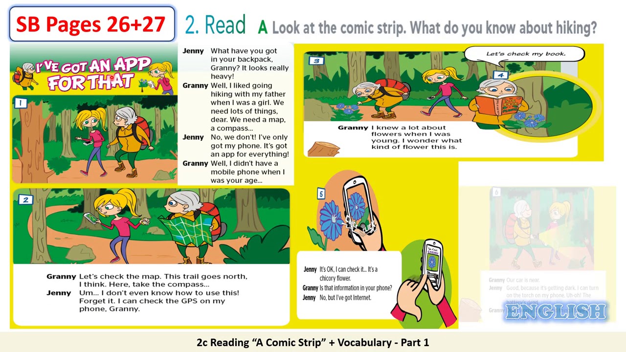 Grade 7 English 2c Reading 'A comic strip' +Vocabulary Part 1 - YouTube