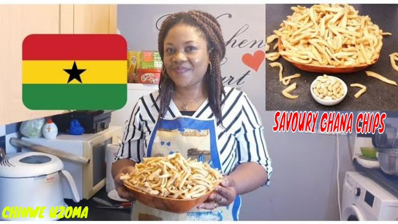 How to make the famous Ghanaian Party chips Achomo Savoury chin chin ...