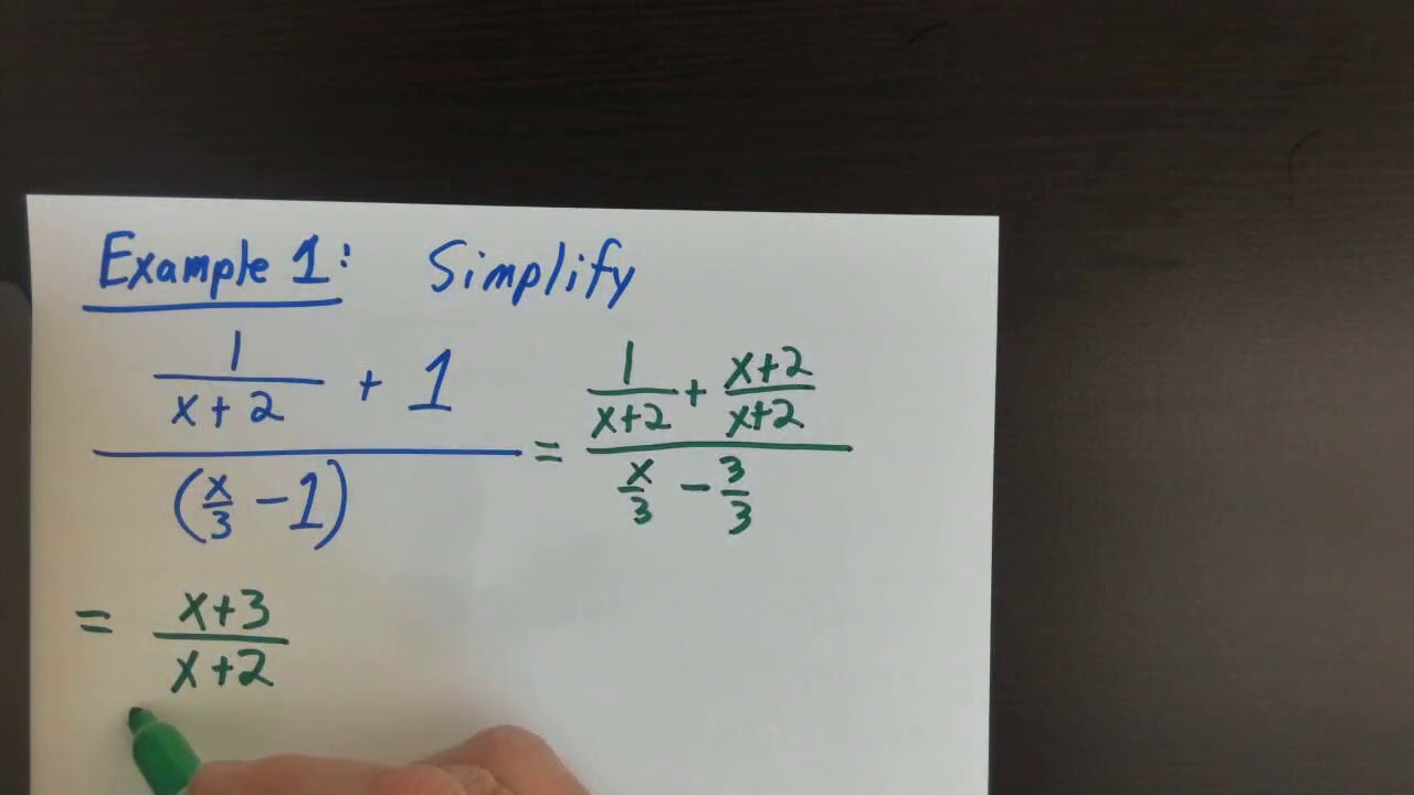 Honors Algebra II-Trig; Complex Fractions - YouTube