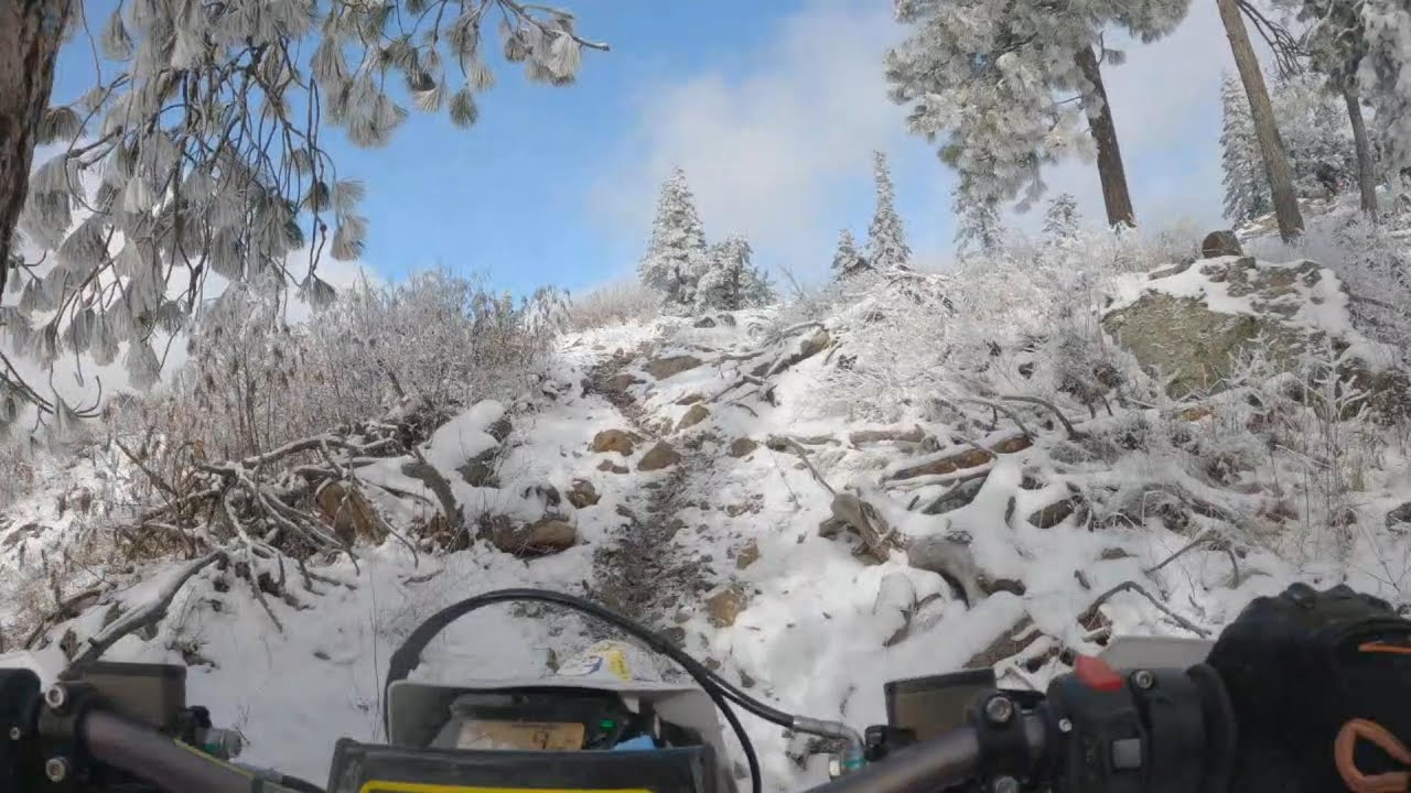 Super fun ride on the Ultra Bee! Snow, mud, rocks, roots etc. - YouTube