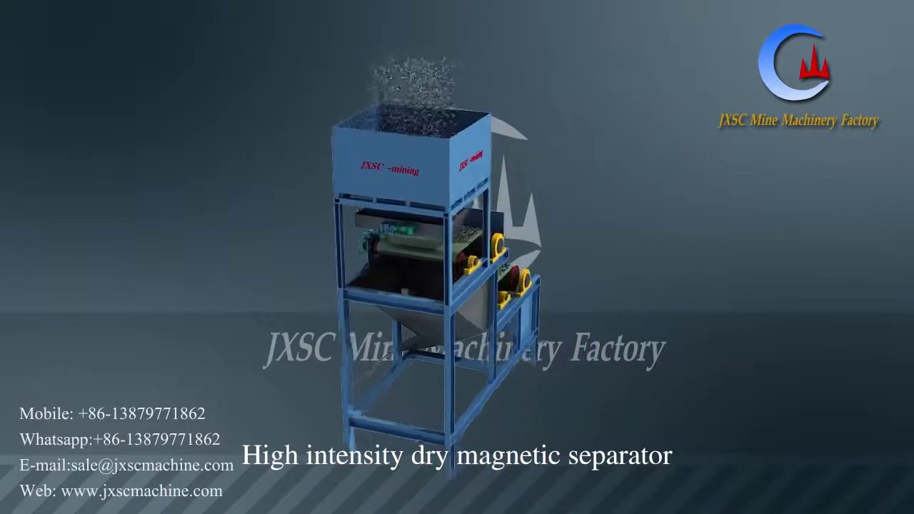 High Intensity Dry Magnetic Separator for Mineral Separation - YouTube