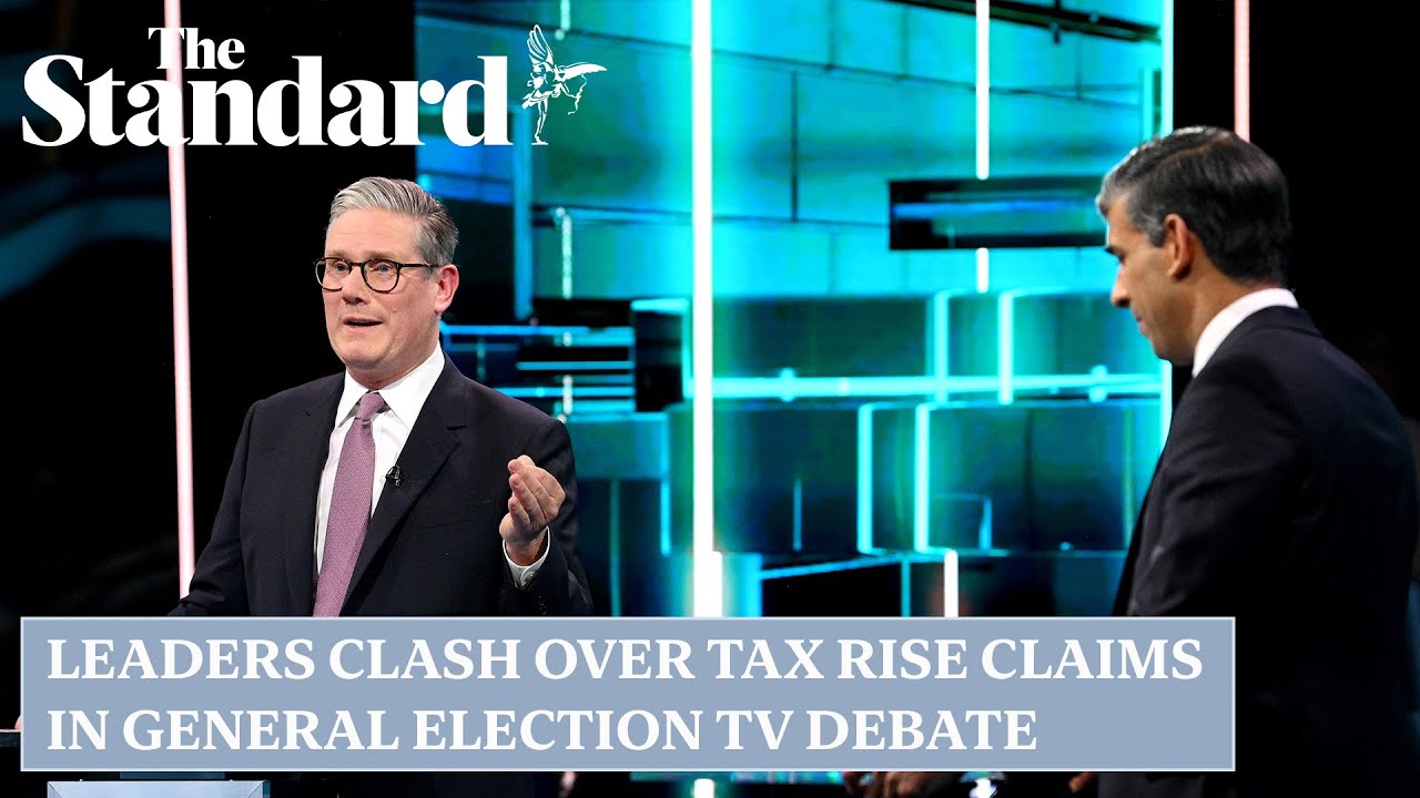 Leaders clash over tax rise claims in General Election TV debate - YouTube