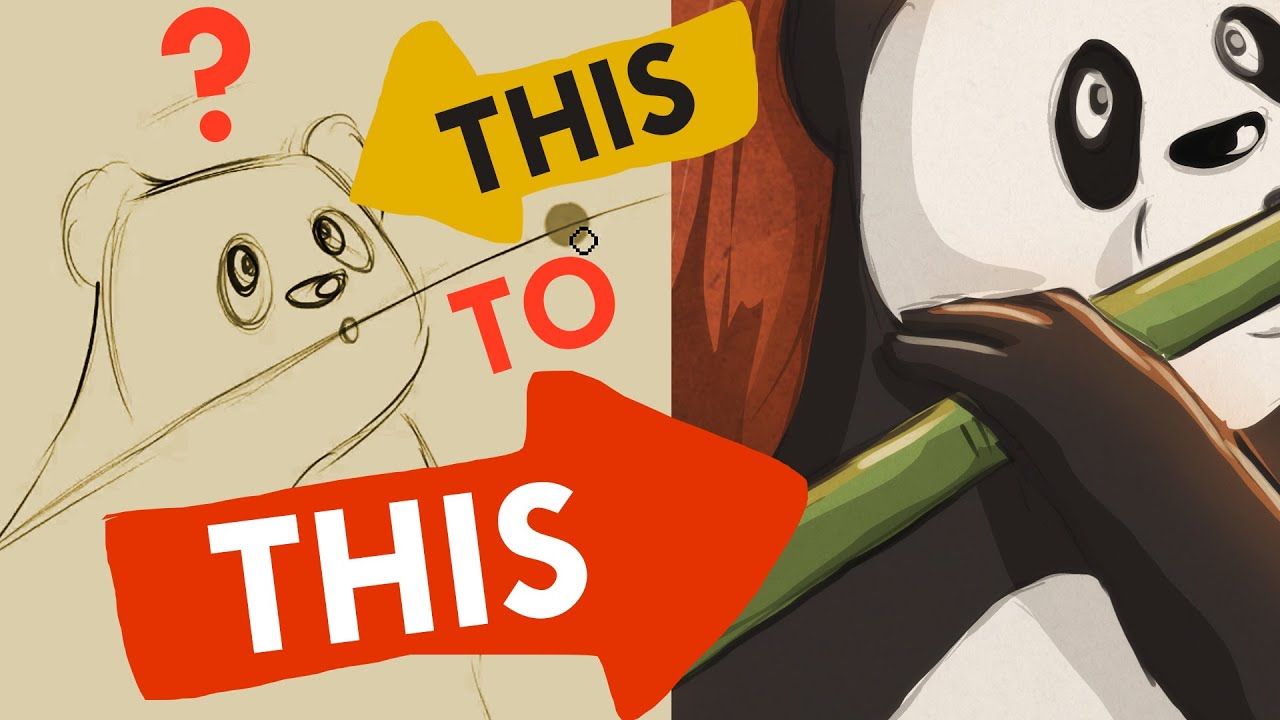 FUNNY ME TRYING TO DRAW PANDA | SPEED ART DAY 7 - YouTube