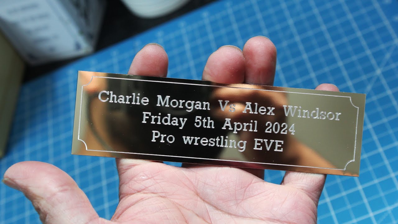 Custom Engraving Medium Custom Cut Personalised Gold Engraving Plate ...