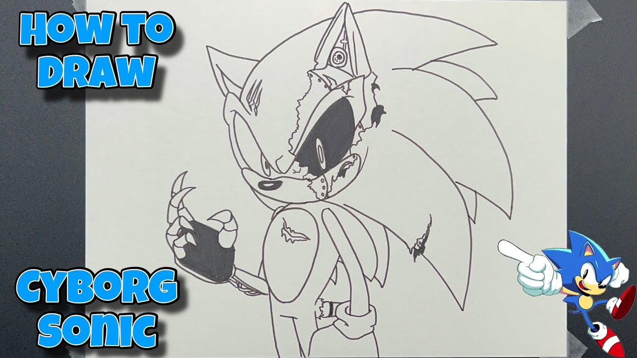 How To Draw Cyborg Sonic | Sonic | Step By Step #drawing #sonic - YouTube