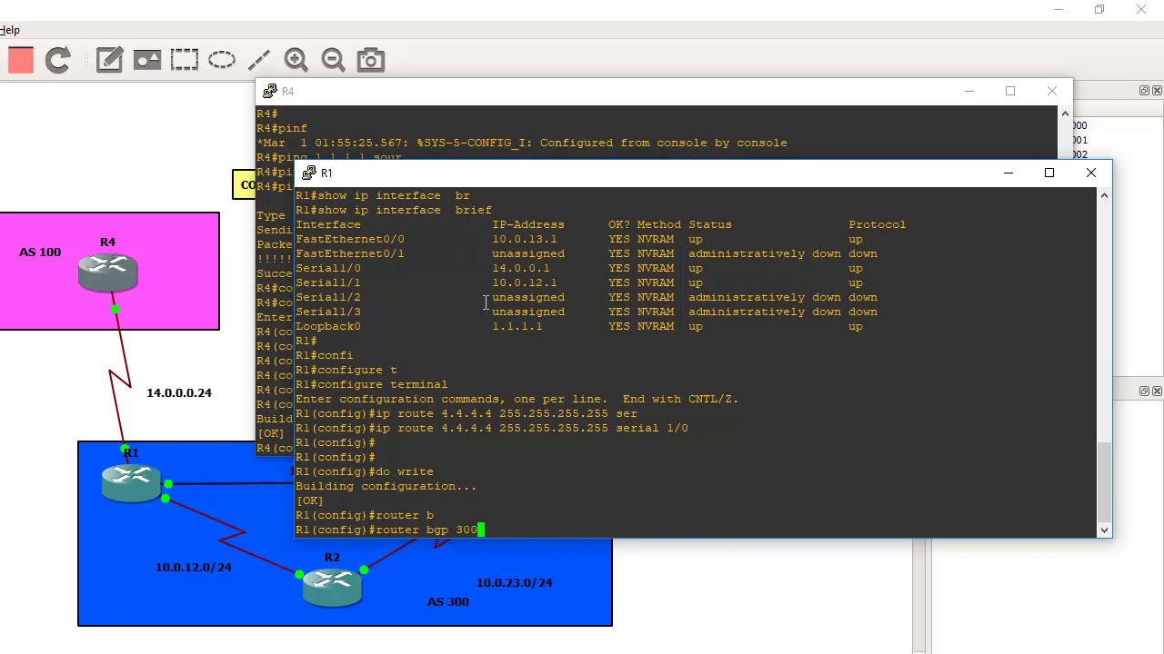 Relation eBGP avec IP de loopback - YouTube