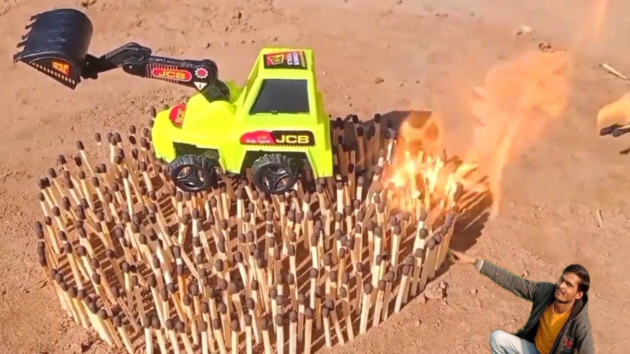 Jcb 3dx Backhoe MOST IMPRESSIVE FIRE JCB Match Chain Reaction Amazing ...