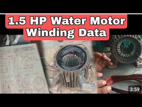 1 5 HP motor winding data single phase motor winding data ll motor ...