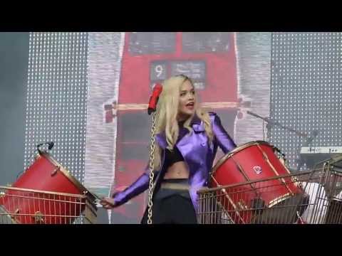 Rita Ora - Uneasy at North East Live Playing Drums and Crowd Singing HD