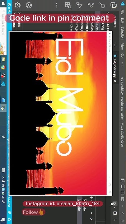 Eid Mubarak with Programing swag 😎 | Eid Mubarak | python programming Eid Mubarak #python - YouTube