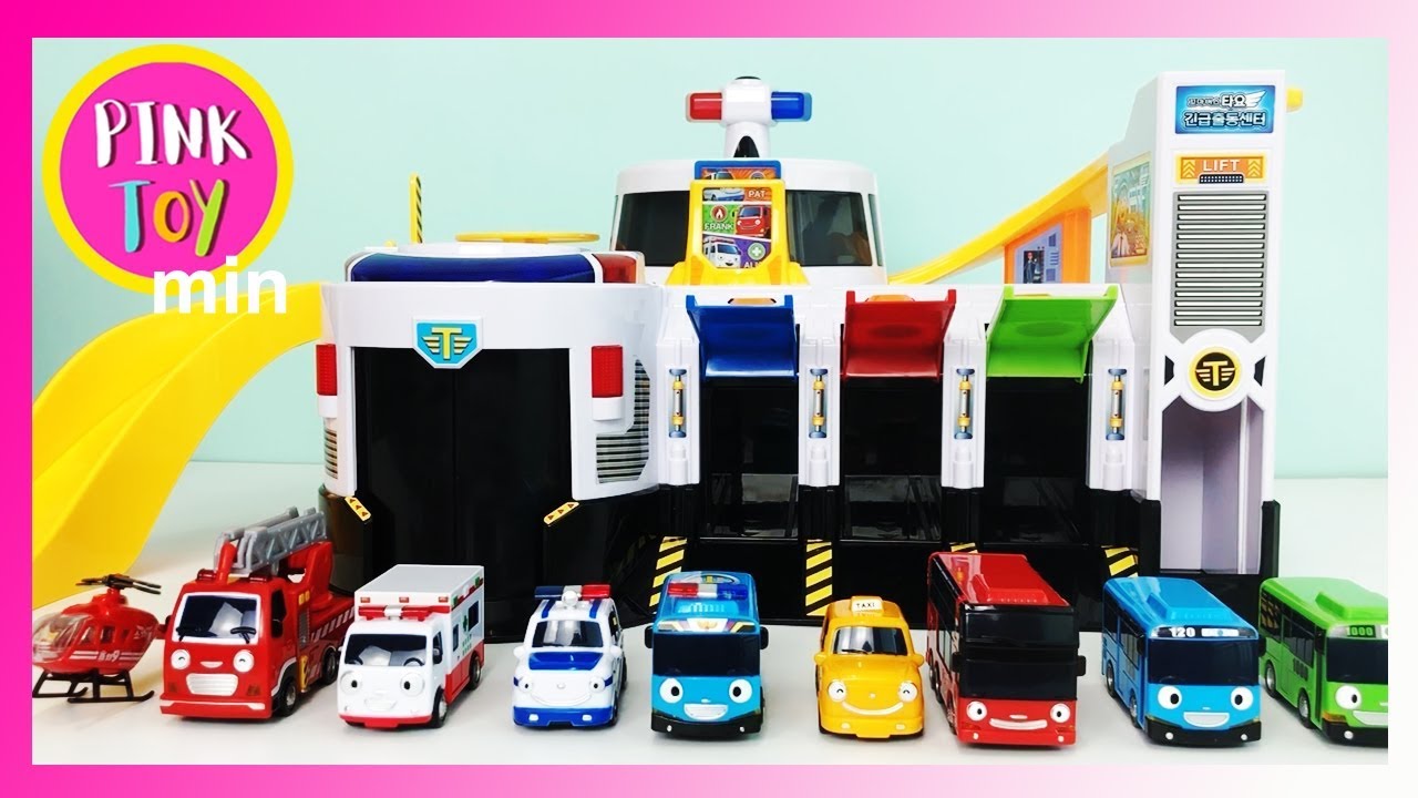 Awesome Toy Set!! TAYO The Little Bus Headquarter Play Set!! 타요 긴급출동 센터 ...