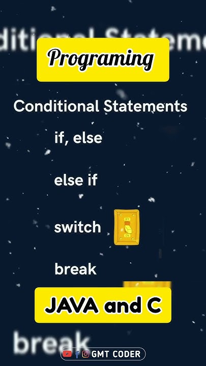 Conditional Statements Java And C Language Coditionalstatment If Else Ifelse Switch