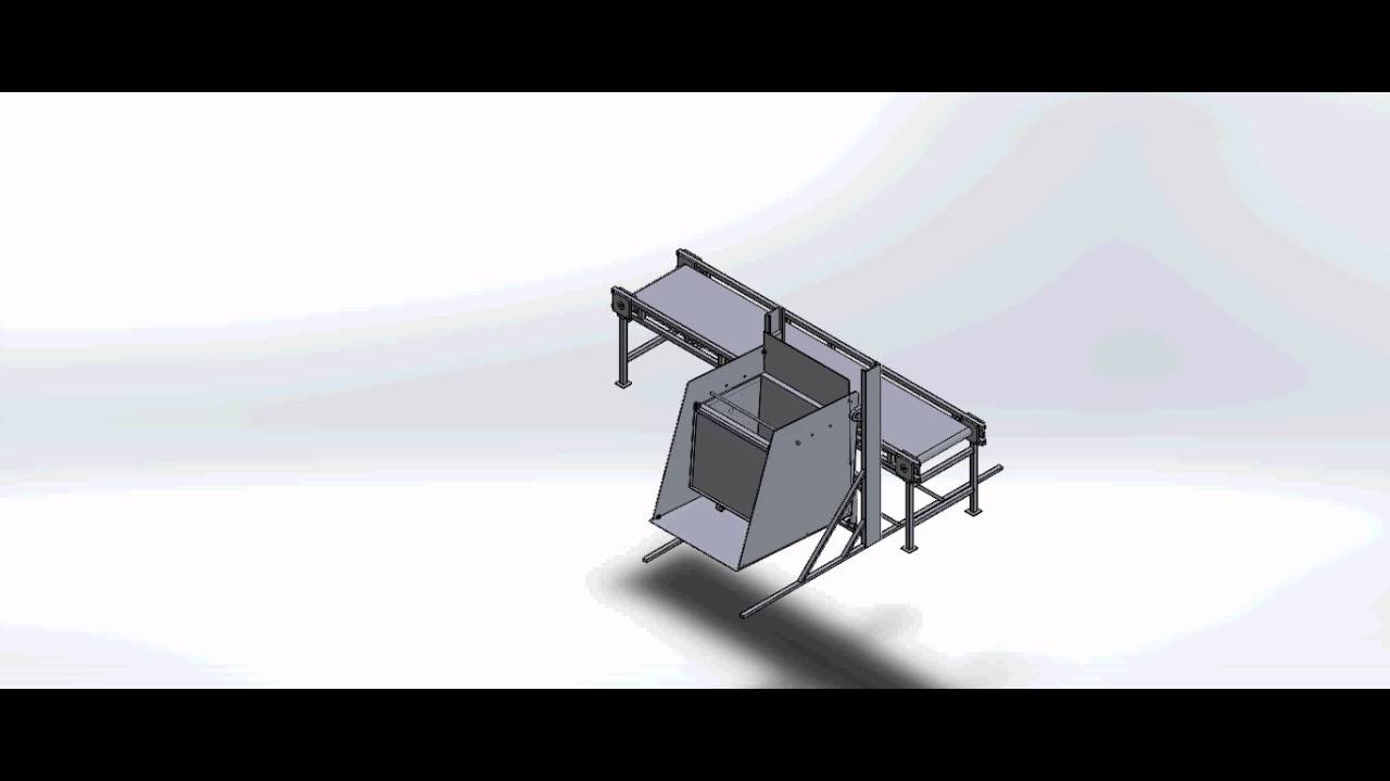 Bin tipping mechanism - YouTube