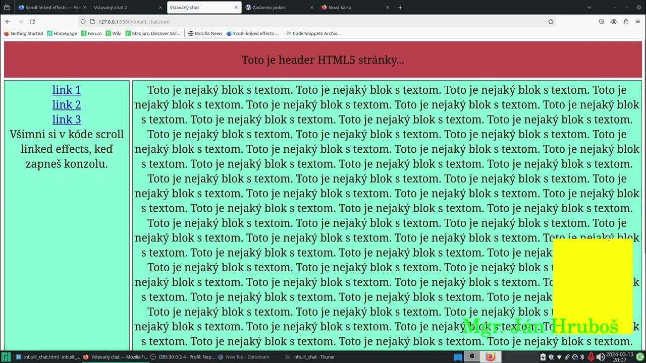 porovnanie skrolovatok a css3 v html5 jan hrubos - YouTube