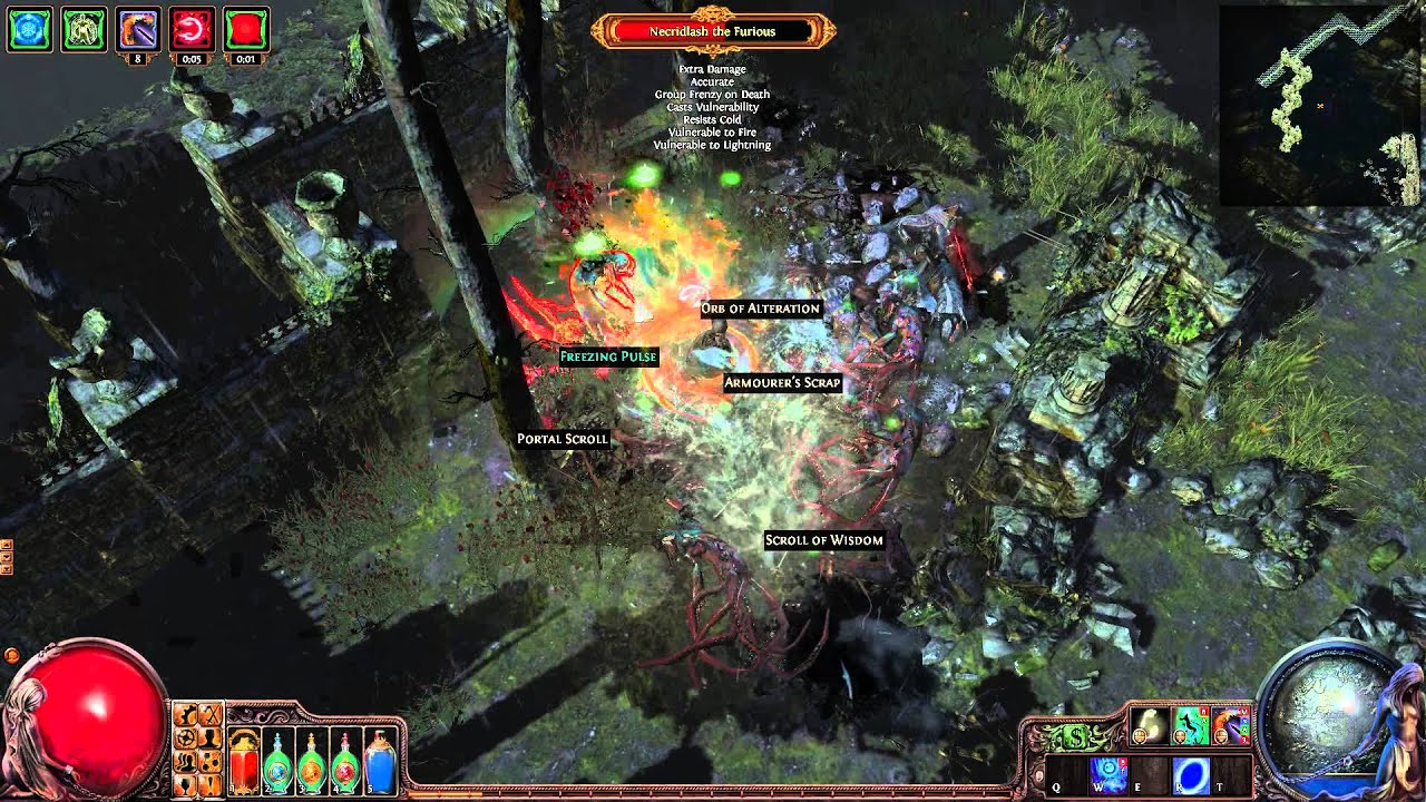 Path of Exile - Graveyard Map (70) - Crit Reave Shadow - YouTube