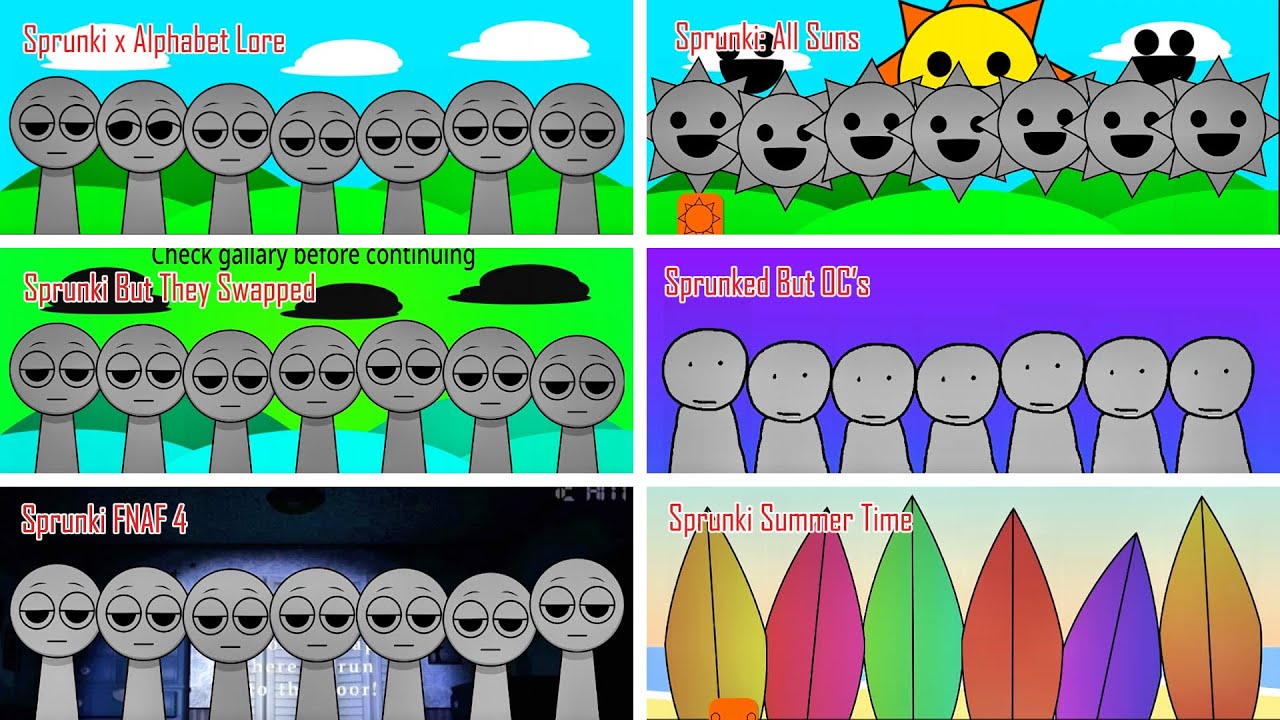 Mix all together Sprunki x Alphabet Lore vs Sprunki: All Suns vs ...