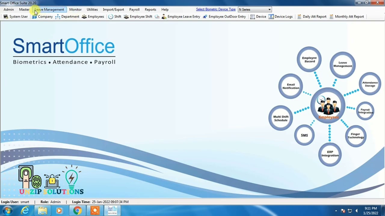 Smart Office attendance software installation & setup - YouTube