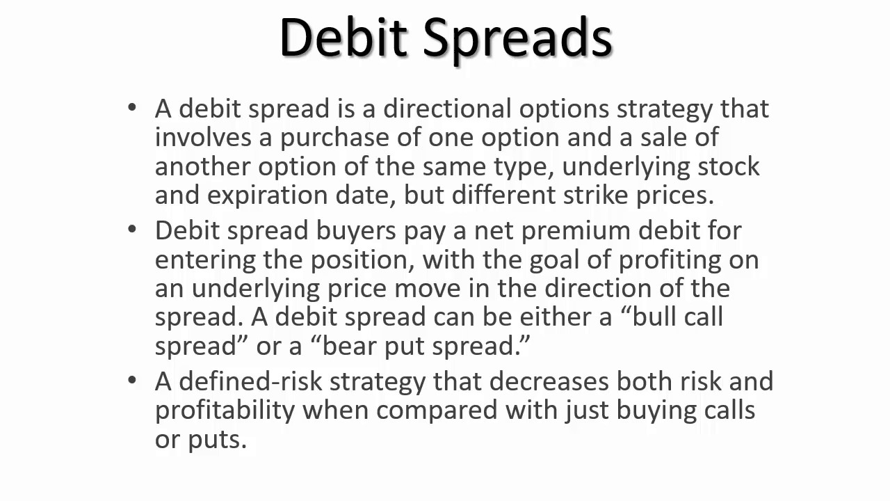 OptionsPath: How to Trade Options Debit Spreads - YouTube