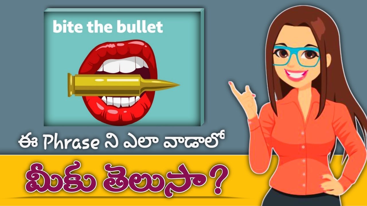 Bite the bullet | Phrase | Phrasal Verb usage | @learnenglishwithdevi ...