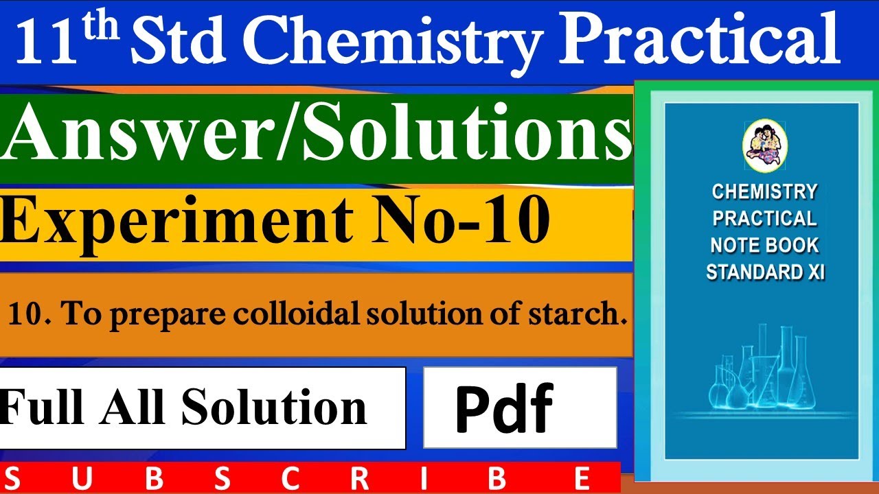 Experiment No 10 Class 11th Chemistry Practical Book Answer And experiment-no-10-class-11th-chemistry-practical-book-answer-and