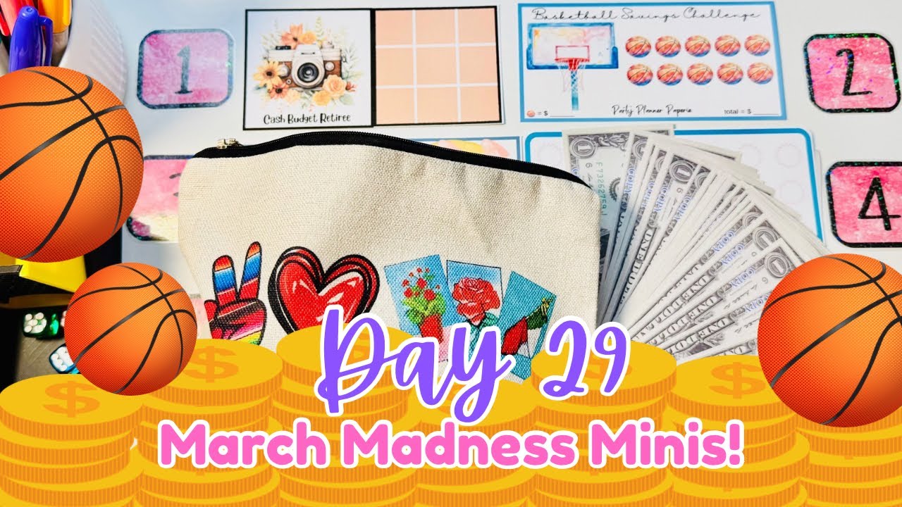Budget/Saving: DAY 29 March Madness Minis - YouTube
