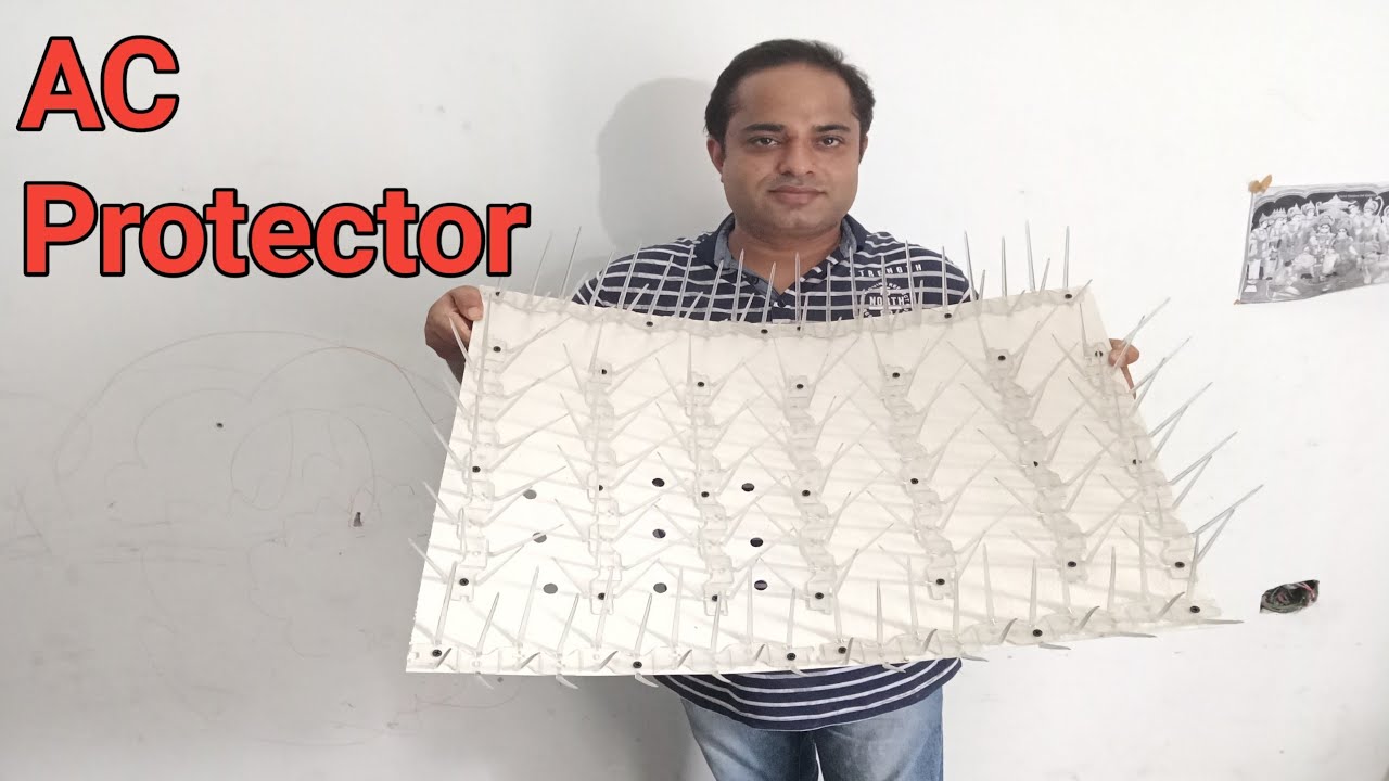 Ac protector || Bird spikes ac protector || - YouTube