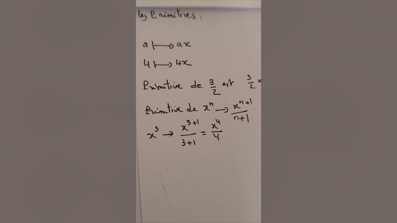 calcule de l'integrale( primitive) - YouTube