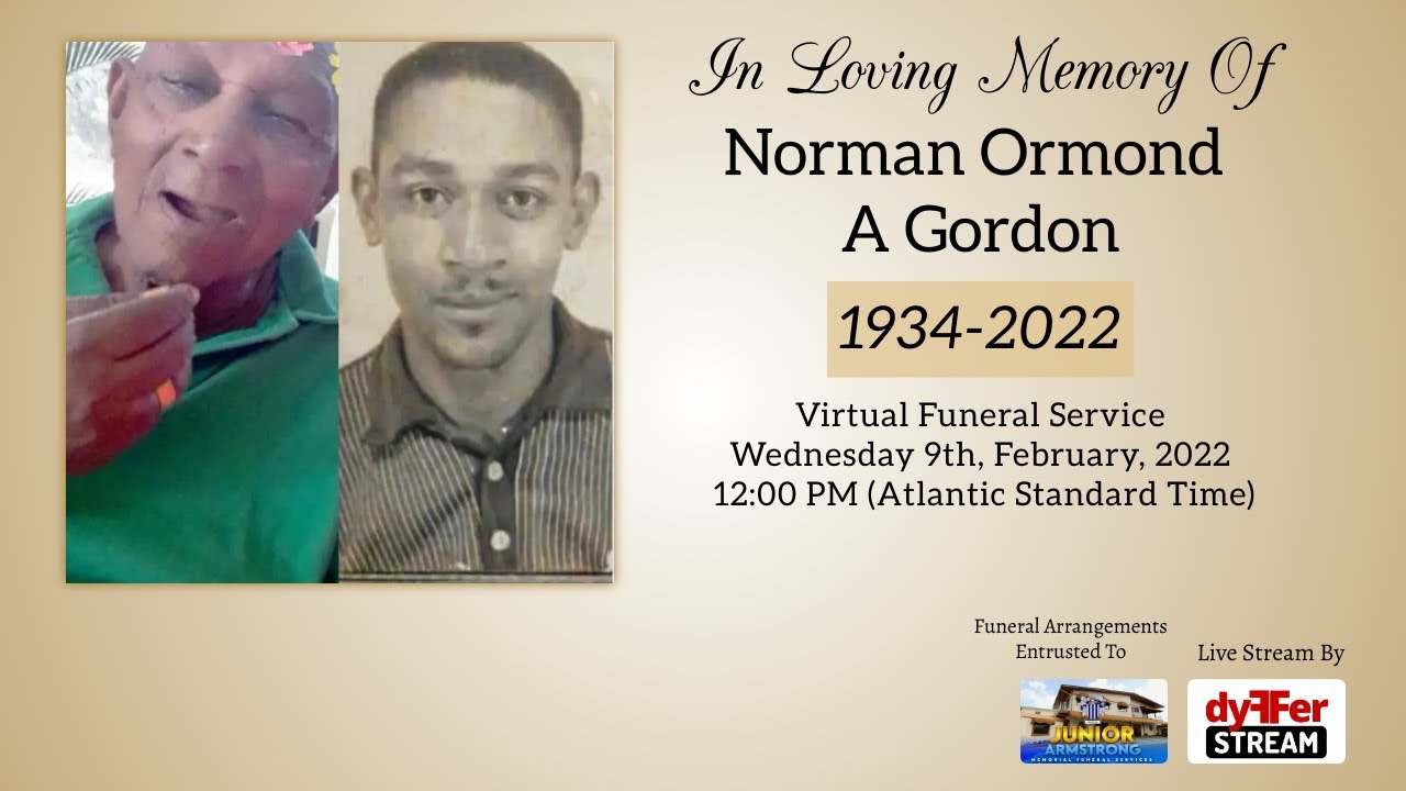 Norman Ormond A Gordon Funeral Service - YouTube