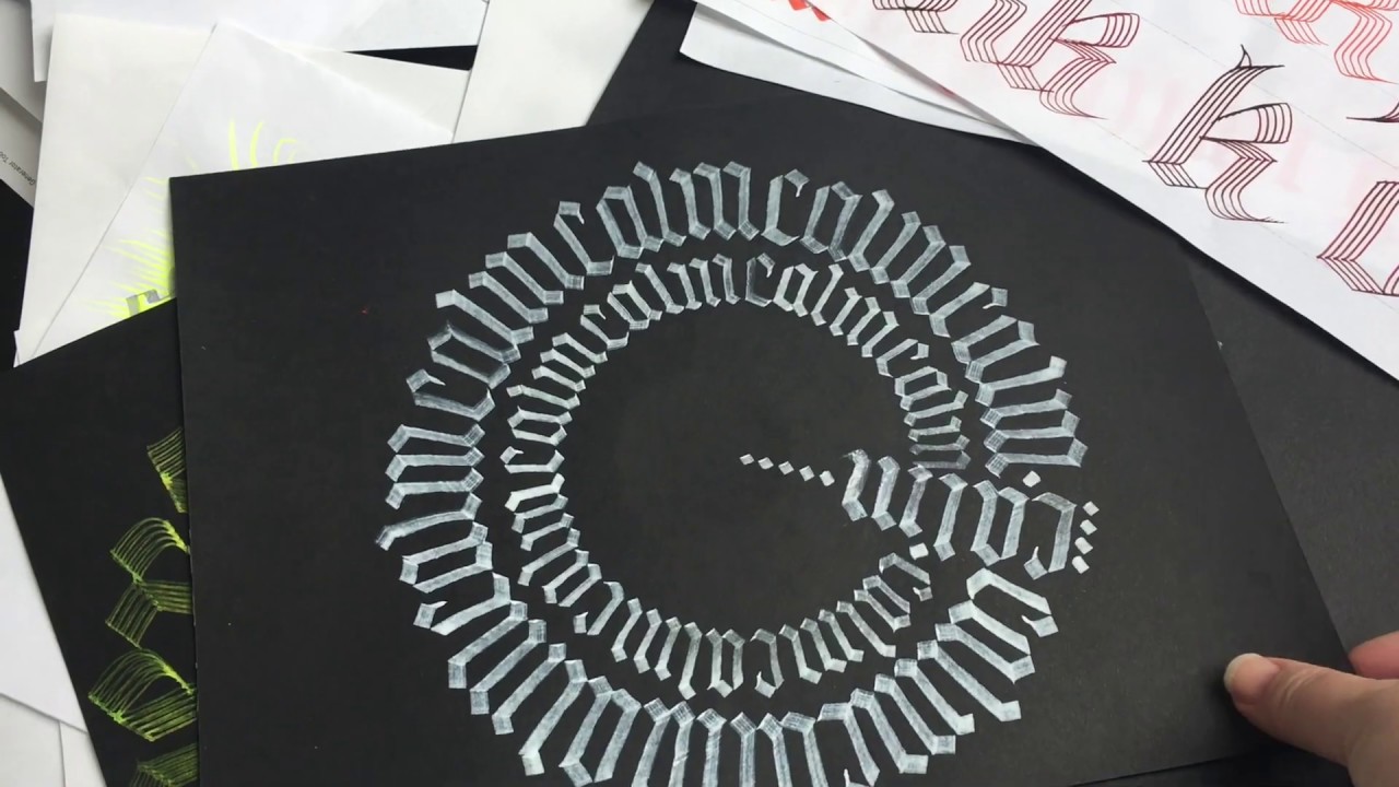 Gothic Calligraphy Practice Overview - YouTube