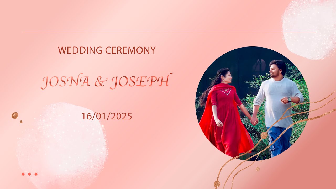 WEDDING CEREMONY || JOSNA & JOSEPH || 16th JAN 2025 || LIVE - YouTube