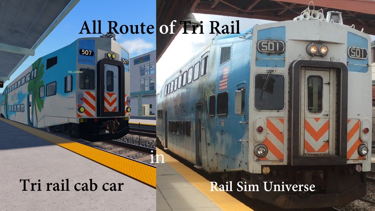 Tri Rail Cab Car in Rail Sim Universe All Route of Tri Rail - YouTube