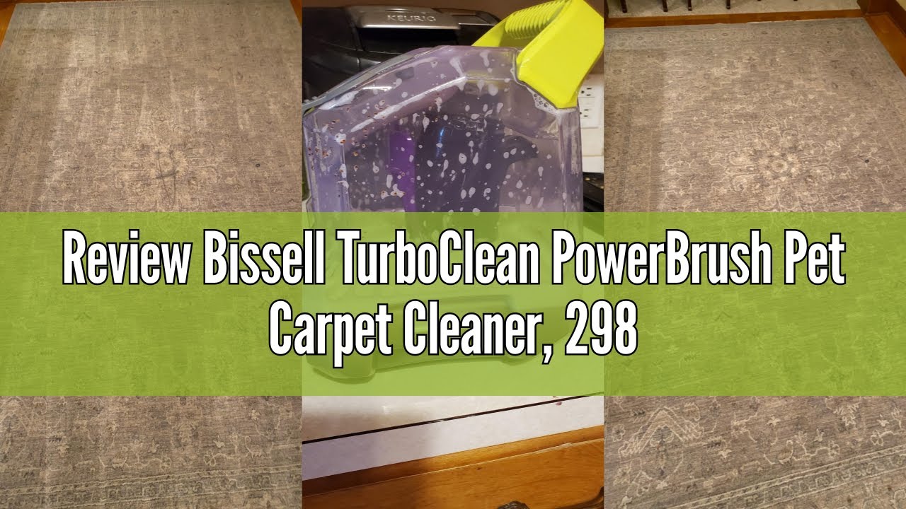 Review Bissell TurboClean PowerBrush Pet Carpet Cleaner, 2987 - YouTube