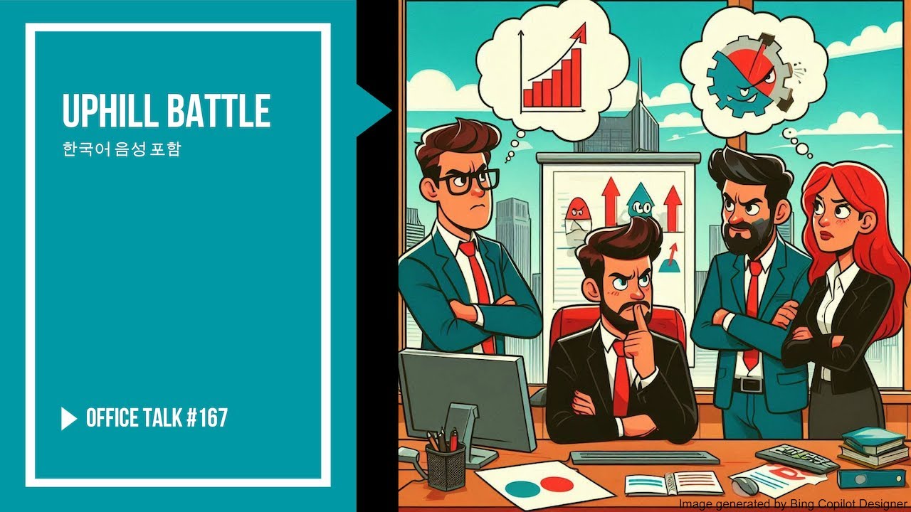 오피스 토크 #167 - 힘든 일, Office Talk #167 - Uphill Battle #비즈니스영어 #생활영어 #영어대화 #영어듣기 - YouTube