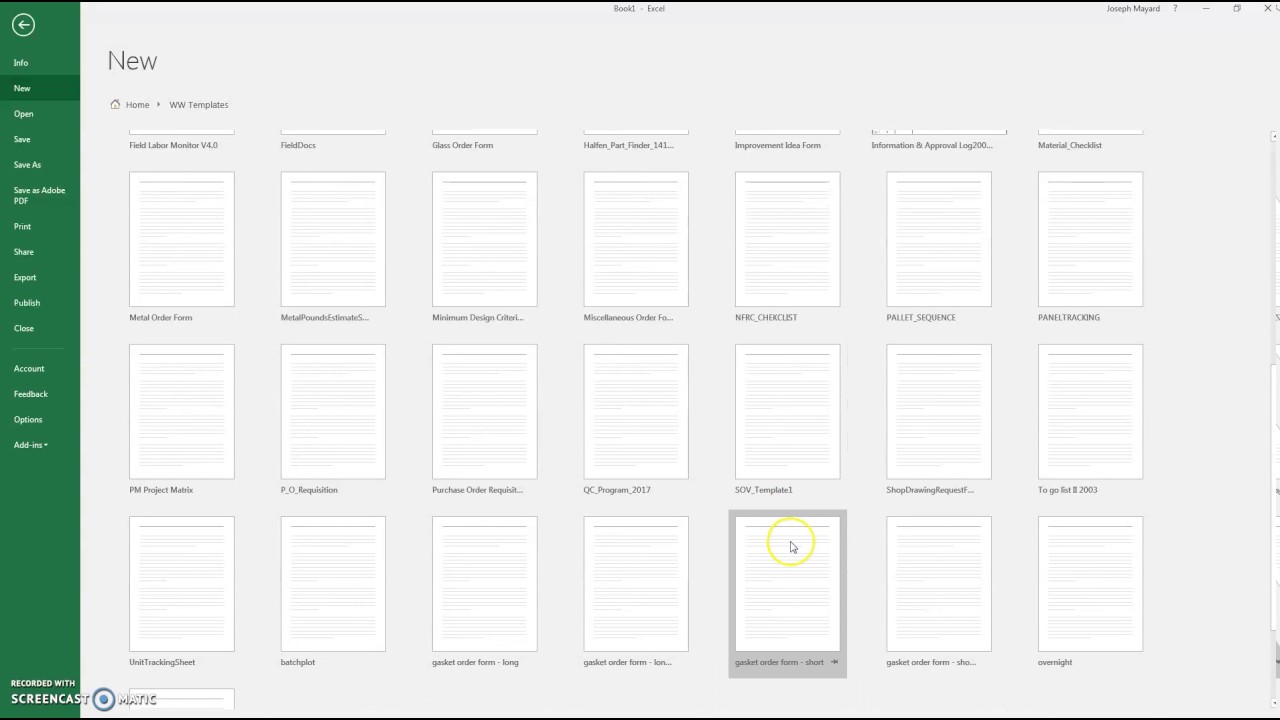 Quick Access for Templates in Excel and Word - Jmayard - YouTube
