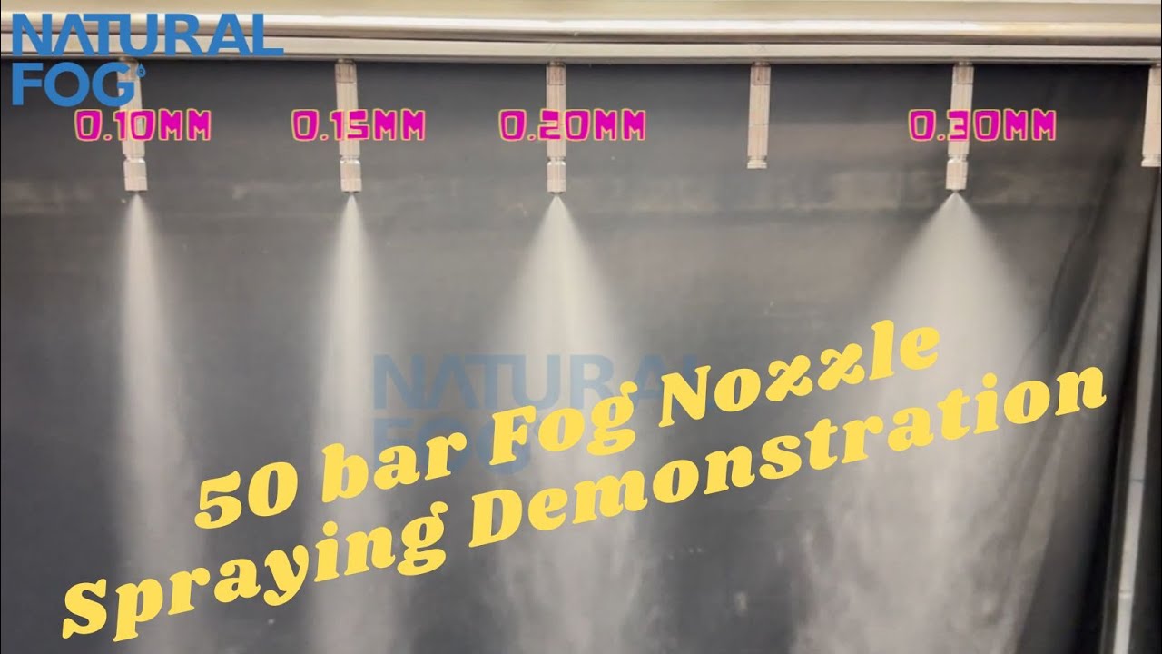 Natural Fog 50bar 725psi Mist Fog Nozzle Actual Spraying Effect of ...