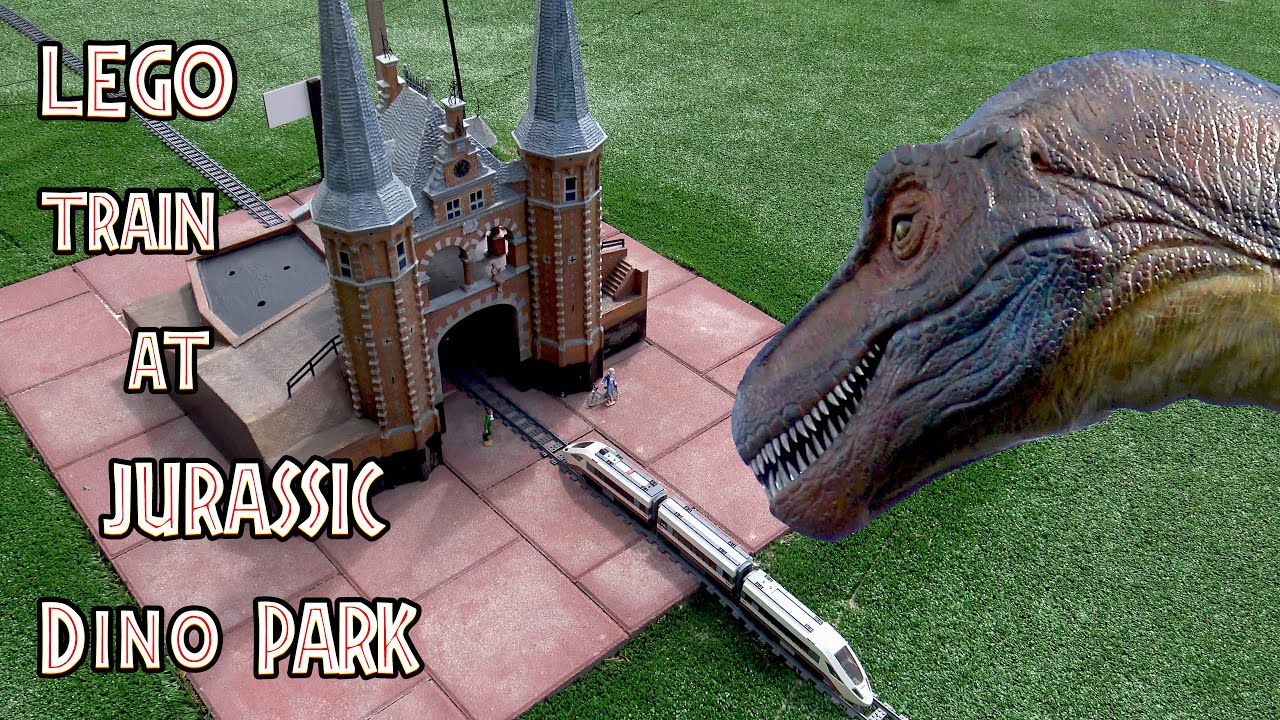 LEGO train at Jurassic Dinosaurs and miniature Park @ landgoed Tenaxx ...