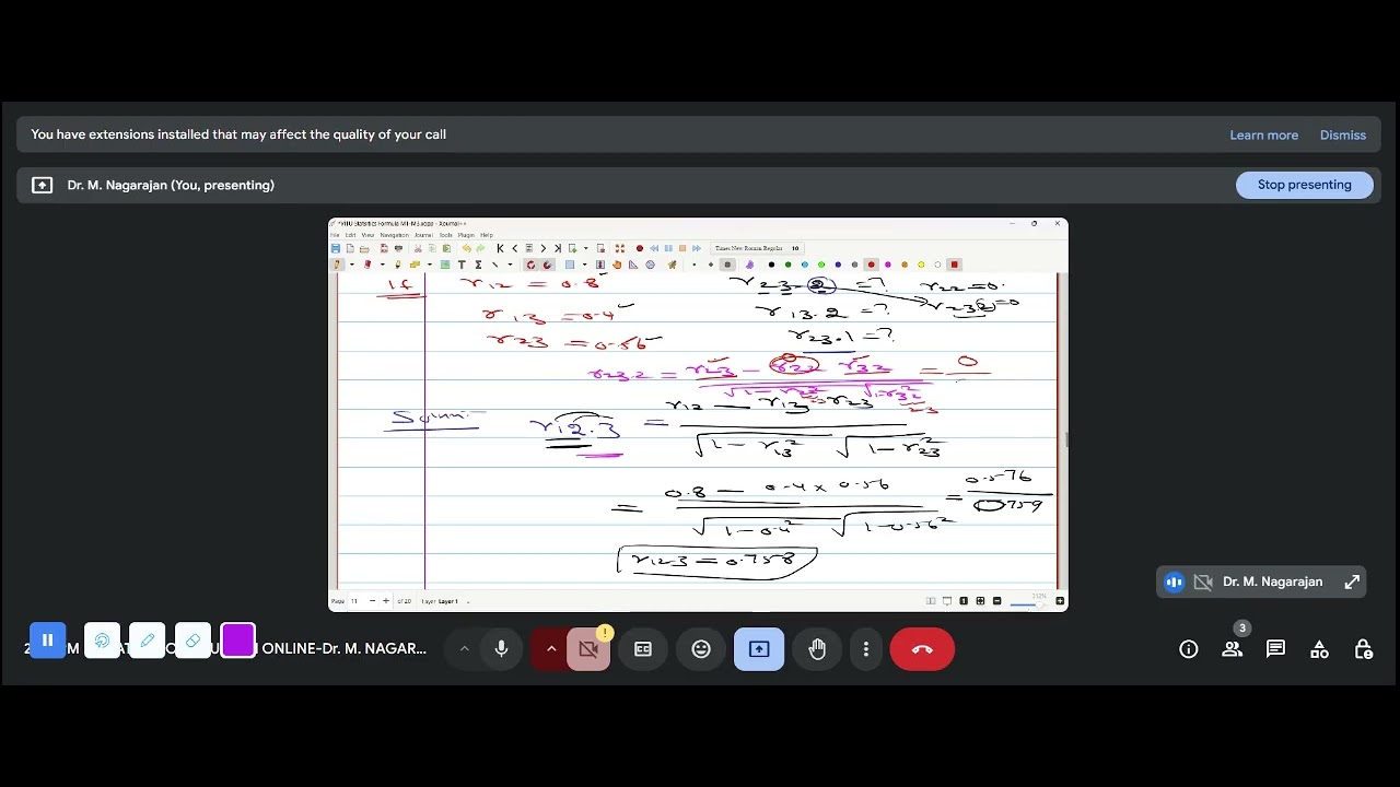 VITU: -PROBABILITY & STATISTICS- Partial & Multi Correlation-Problems - YouTube
