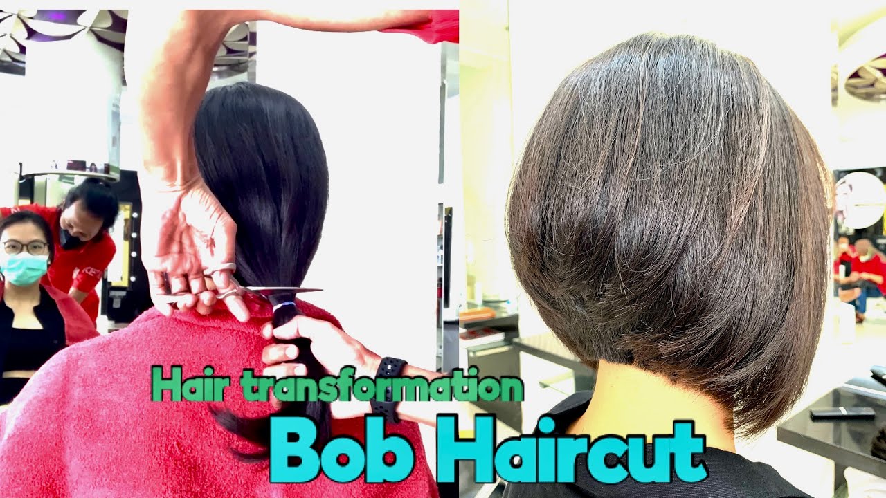 BOB HAIRCUT | Hair transformation | Girl haircut | short haircut | Bob ...