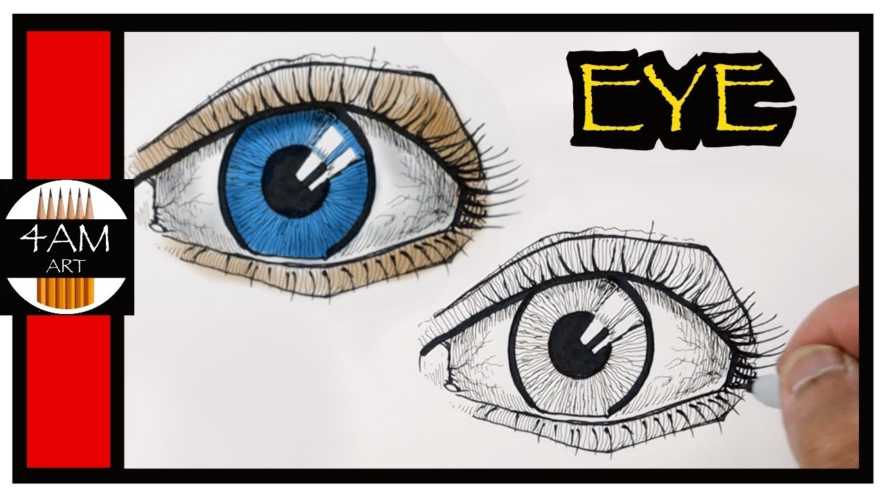 How to Draw a Simple EYE - YouTube