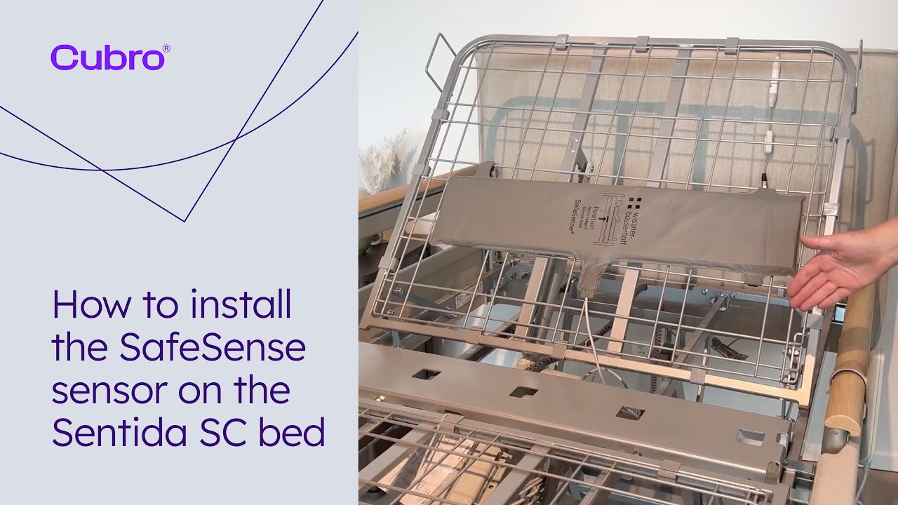 How to install the SafeSense sensor on the Sentida SC bed - YouTube