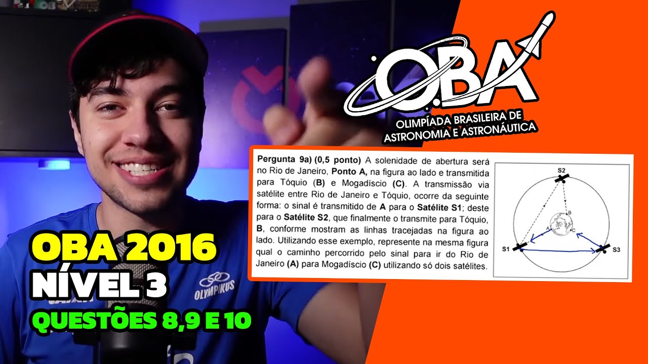 Resolvendo a OBA 2016 - NÍVEL 3 - Questões 8, 9 e 10 - YouTube