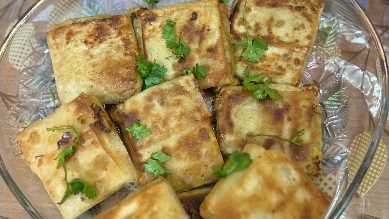 Mutabbaq Recipe -saudi street food egg mutabbaq recipe - YouTube