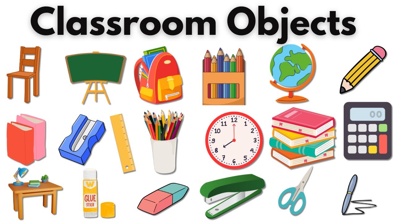 Fun Classroom Objects Vocabulary with Animation| Classroom Vocabulary ...