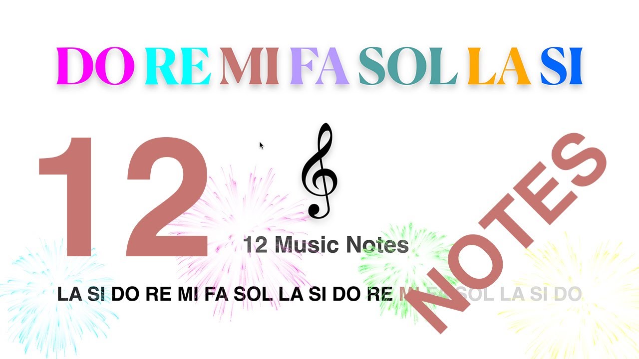 12 Notes, New Color Note: MI - Read Music Notes in Treble Clef (DO RE ...