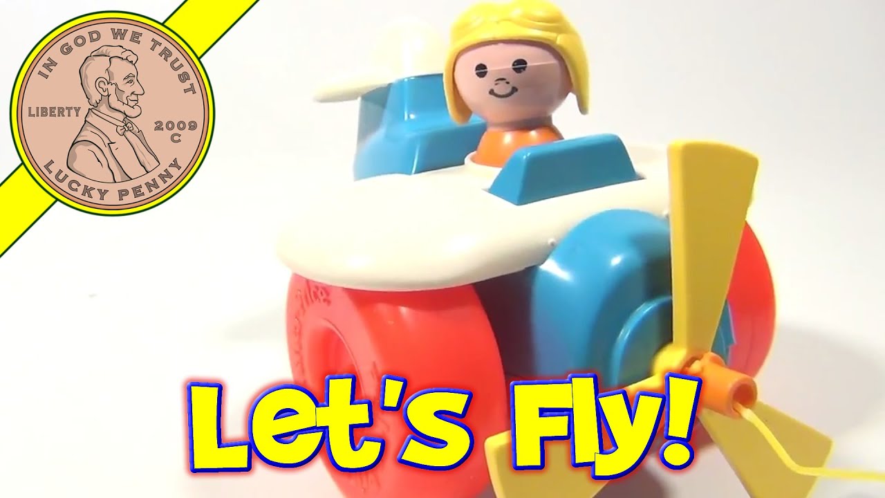 Fisher-Price Pull-Along Plane #2017, 1980 - YouTube